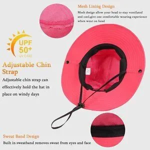 Accessories | Unisex Watermelon Red 10 Polyester Wide Brim Mesh Vent ...
